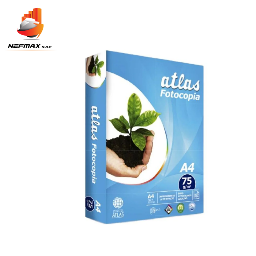 PAPEL FOTOCOPIA ATLAS 75GR A4 PAQUETE X 500